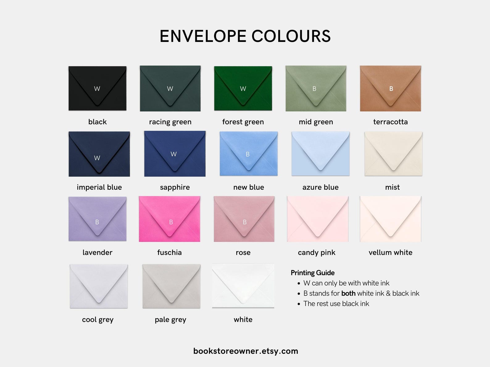 Terracotta Fall Wedding Envelopes With White Ink | A7 Guest Address ...
