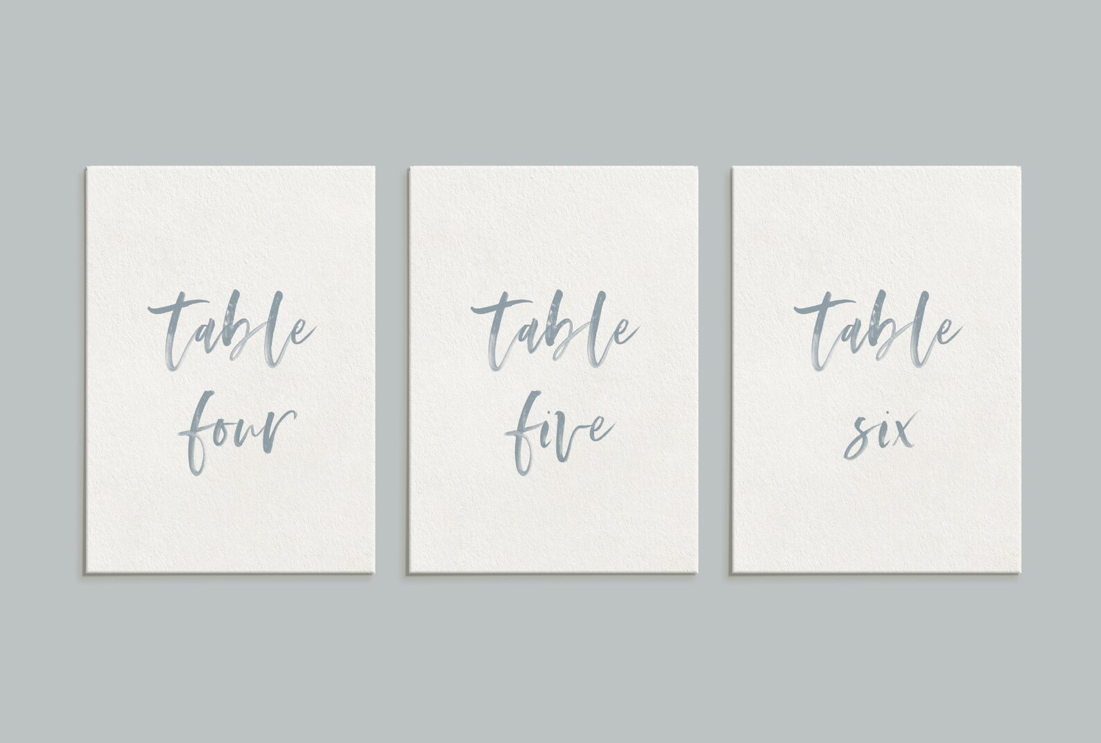 Printed Watercolor Table Numbers Dusty Blue Table Numbers for Wedding ...