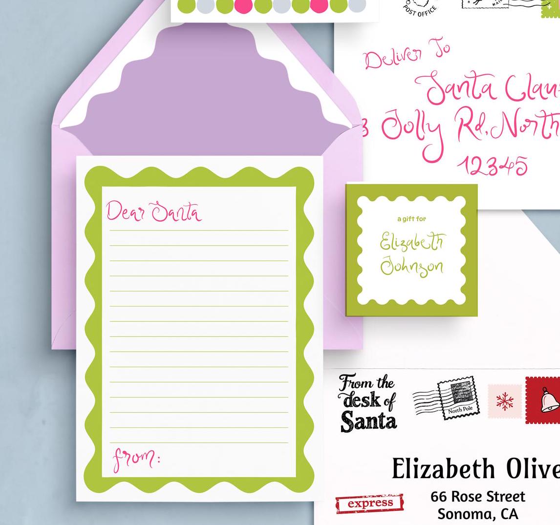Whimsical Letter to Santa Kit, Christmas Bundle, Letter From Santa ...