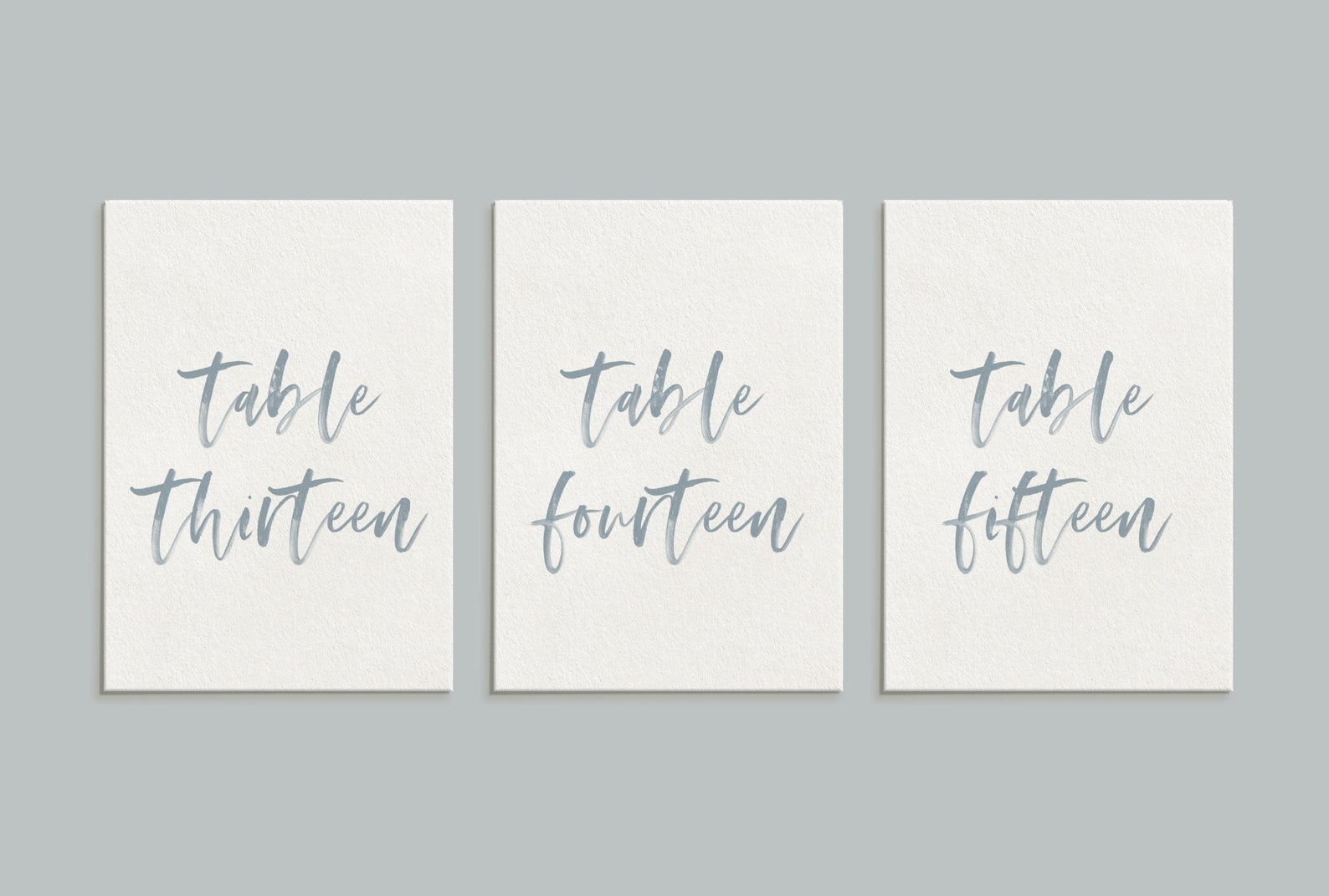 Printed Watercolor Table Numbers Dusty Blue Table Numbers for Wedding ...