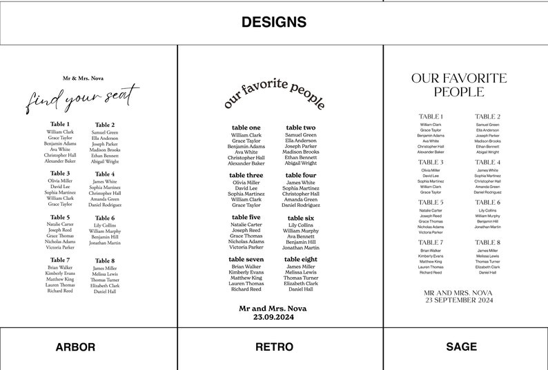 Modern Linen Seating Chart | Fabric Table Plan, Table Plan Sign, Custom ...
