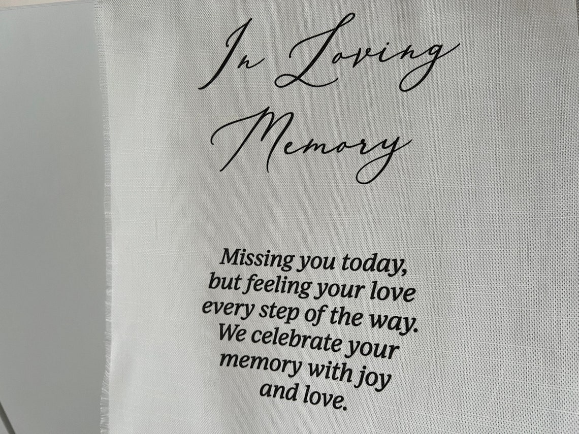 In Loving Memory Linen Sign for Wedding Ceremony, Memory Sign for ...