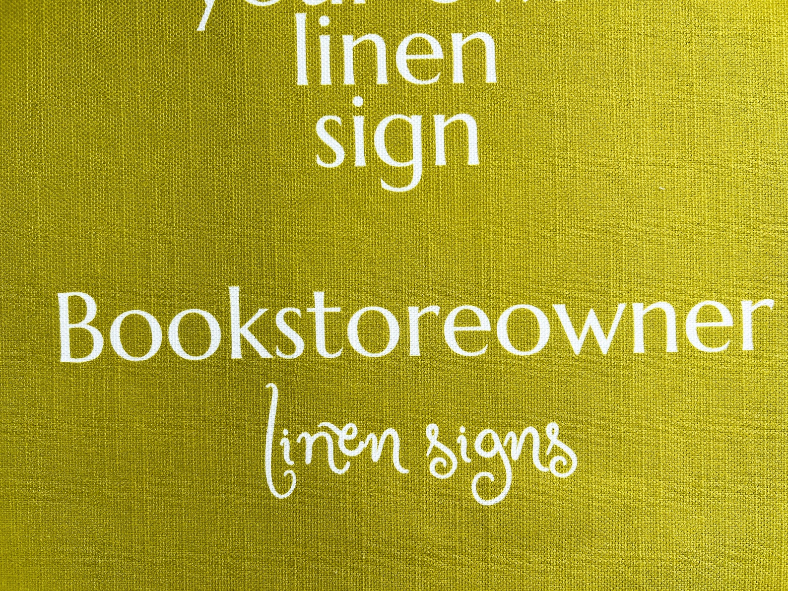 Open Bar Linen Sign, Linen Fabric Bar Menu, Colorful Signature Cocktail ...