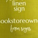 Open Bar Linen Sign, Linen Fabric Bar Menu, Colorful Signature Cocktail ...