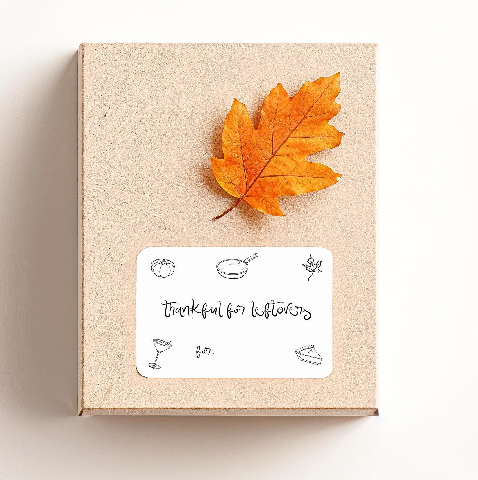 Whimsical Friendsgiving Leftover Labels, Hand Drawn Thanksgiving Favor ...