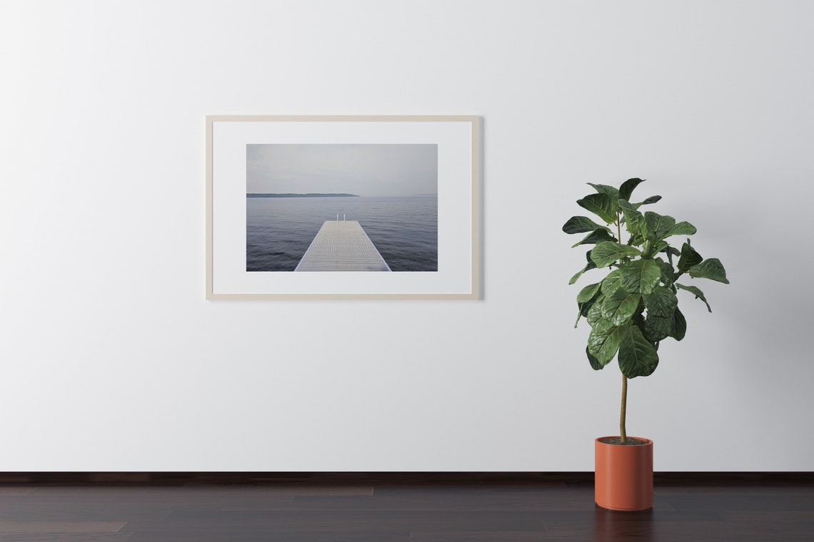 Printable Dock on Lake Wall Art, Downloadable Lake House Wall Decor ...