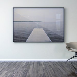 Printable Dock on Lake Wall Art, Downloadable Lake House Wall Decor ...