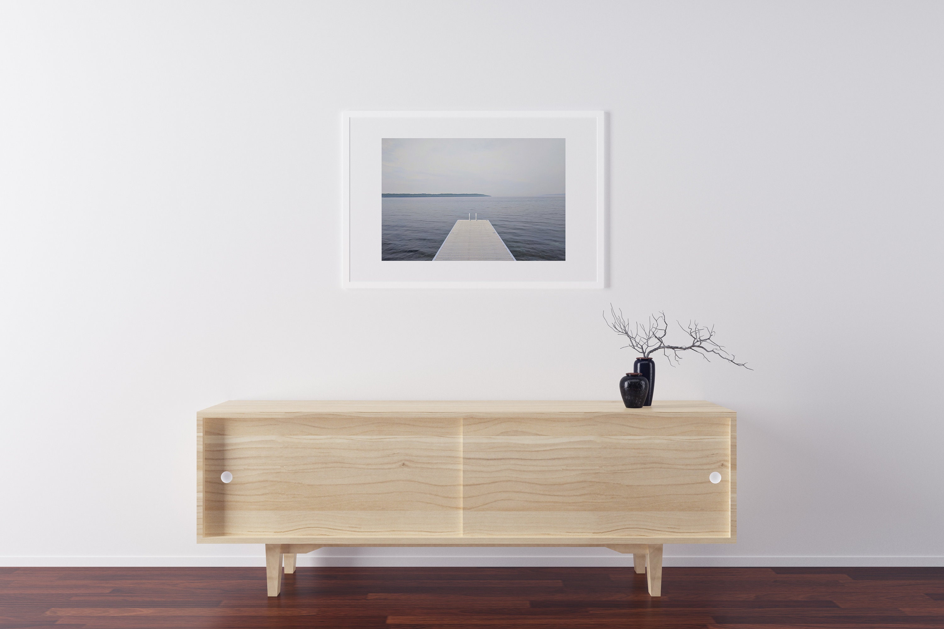 Printable Dock on Lake Wall Art, Downloadable Lake House Wall Decor ...