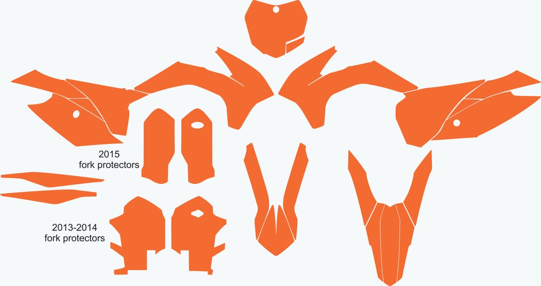 KTM SX SXF 125-450 2013-2015 Vector Template - Etsy