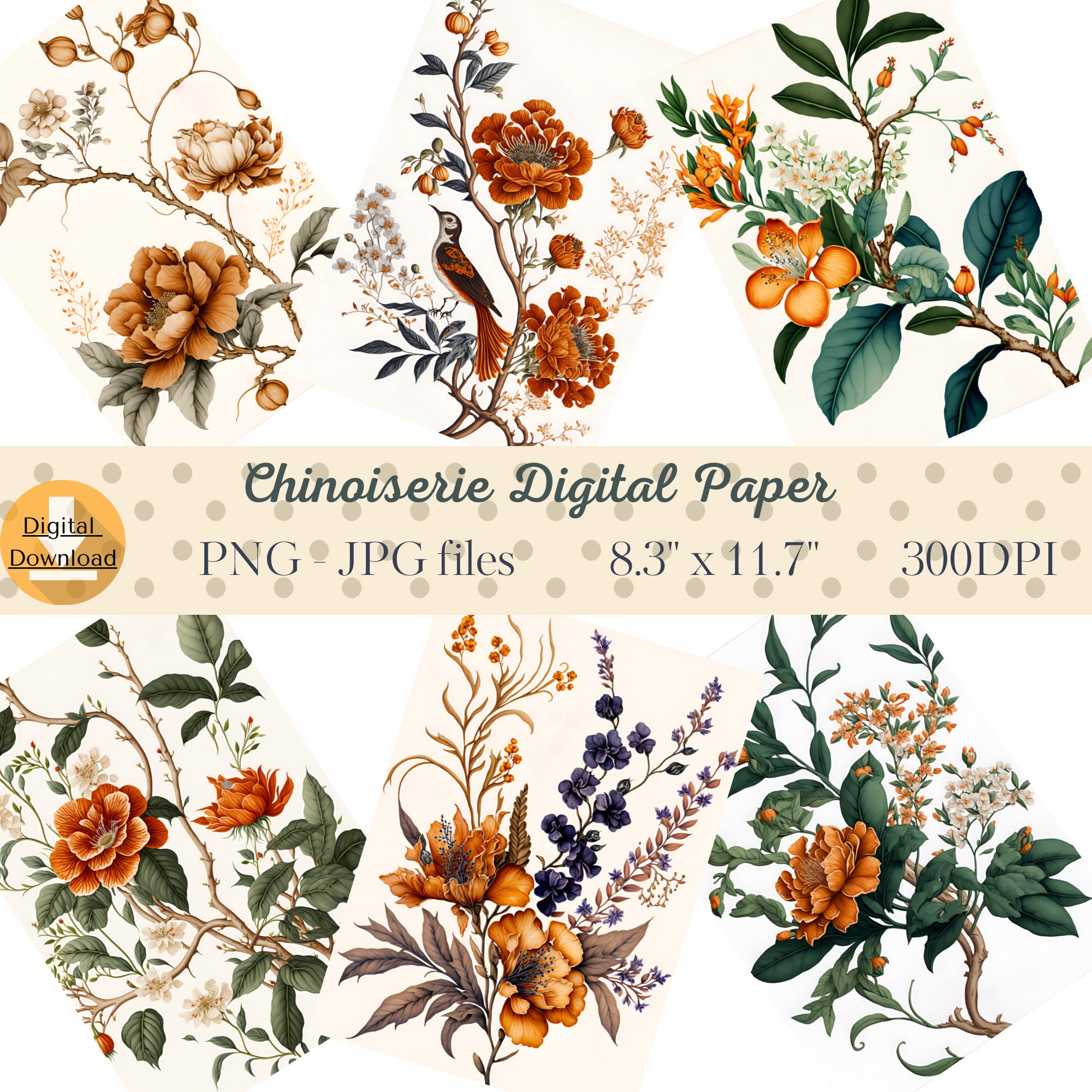 12 Burned Orange Botanical Wallpaper, Burned Orange Botanical Art ...