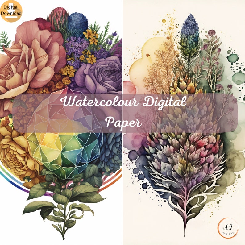 8 Rainbow Roses, Digital Clipart, Rainbow Printable, Floral Digital ...