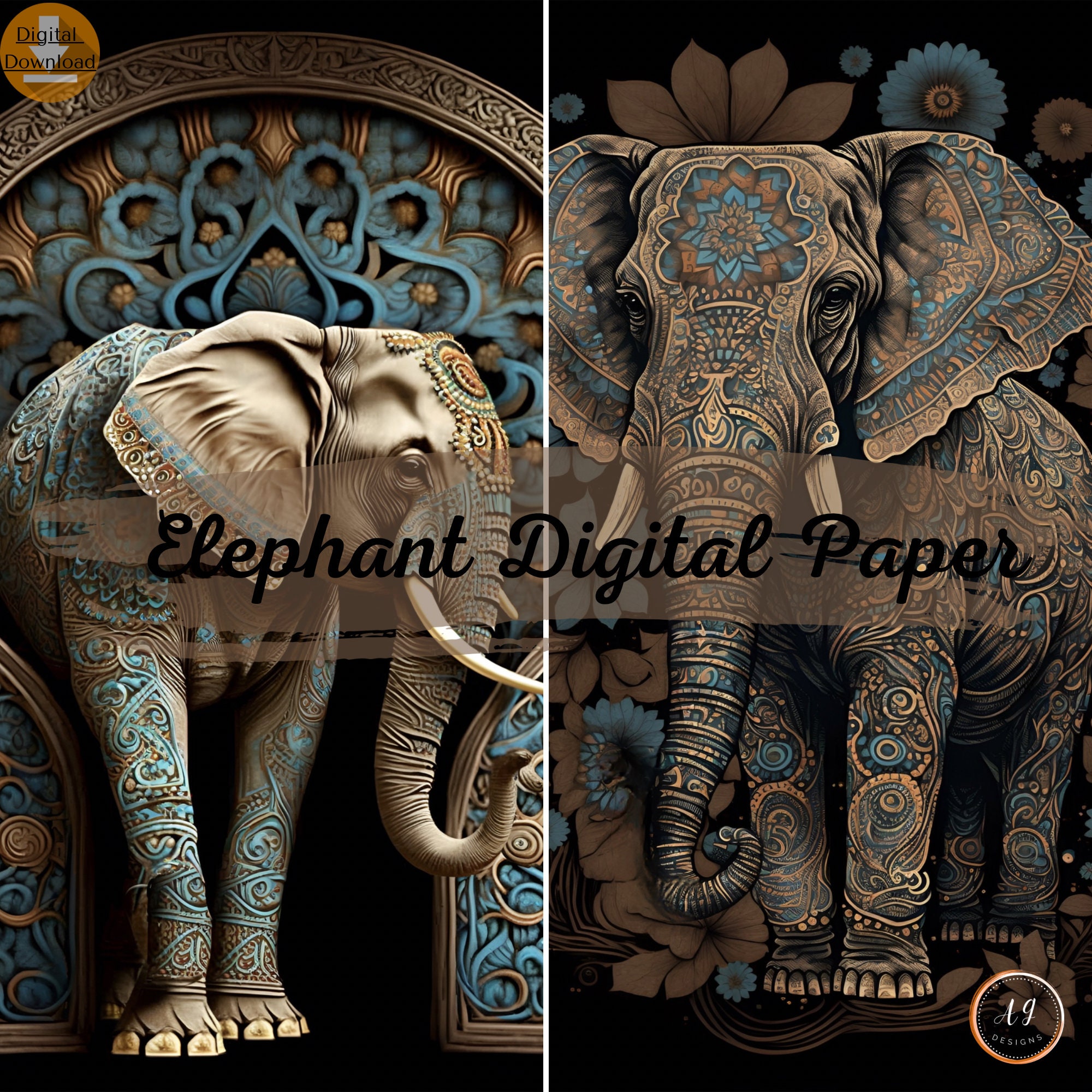 8 Elephant Wallpaper, Elephant Mandala, Elephant Paper, Elephant Art ...