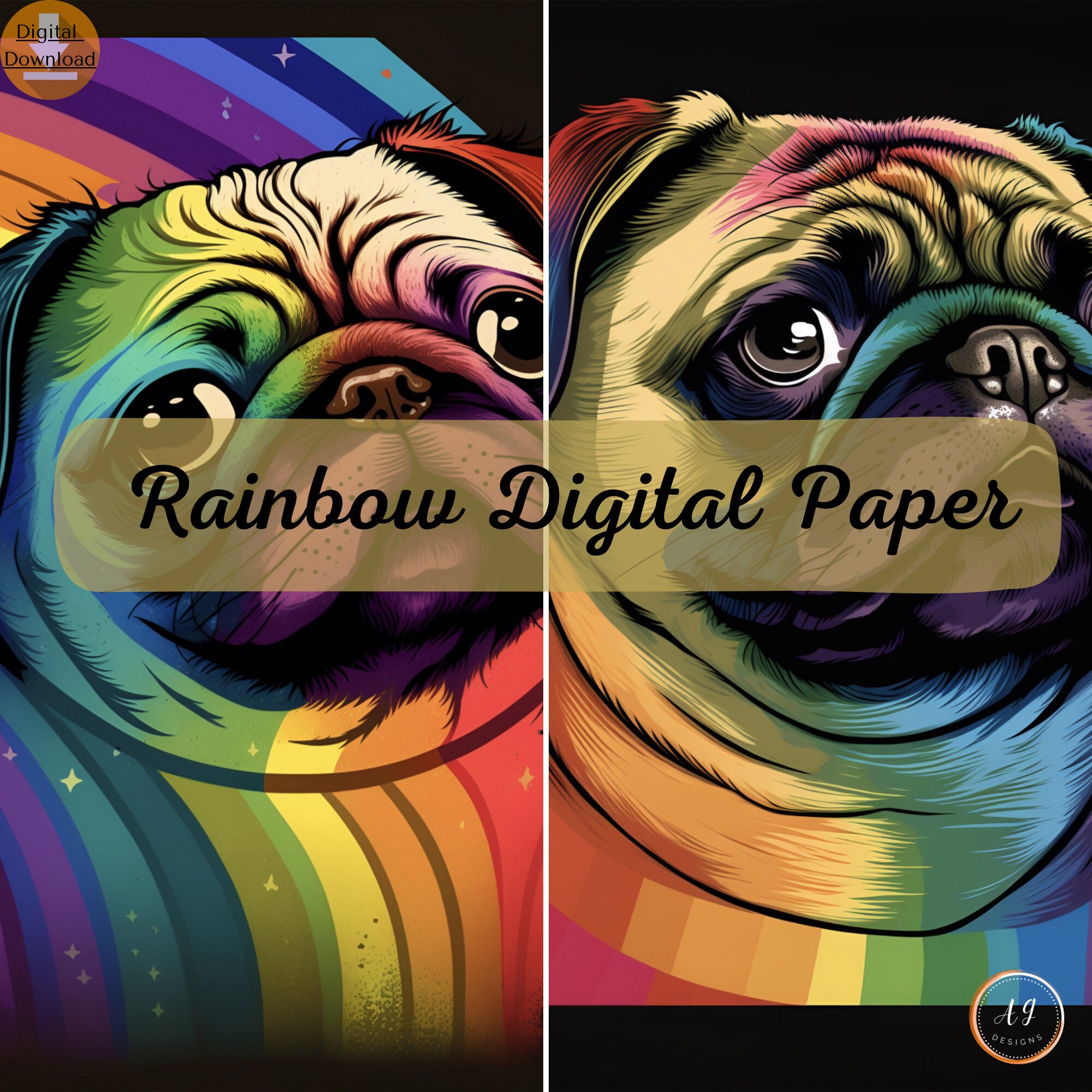 8 LGBTQ Digital Paper, LGBT Pride, Pride Month, Pride Flag, Rainbow ...