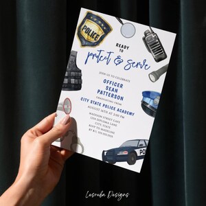 Police Graduation Party Invitation, Police Officer Graduation ...