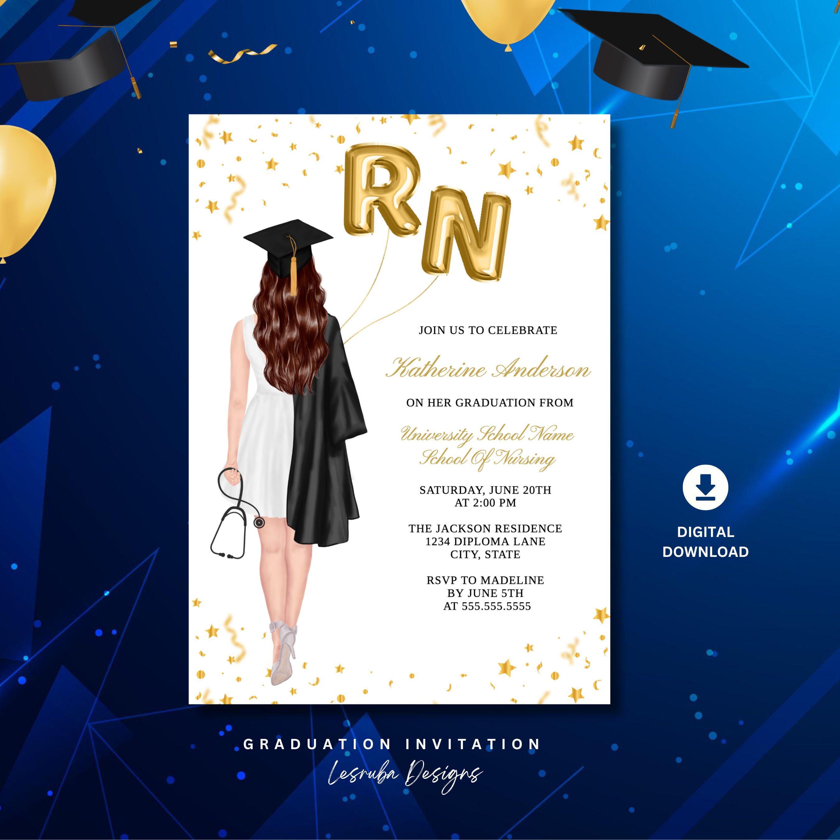 Nurse Graduation Invitation, Nurse Invitation, Nursing School ...