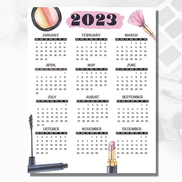 Girly Desk Calendar - Etsy