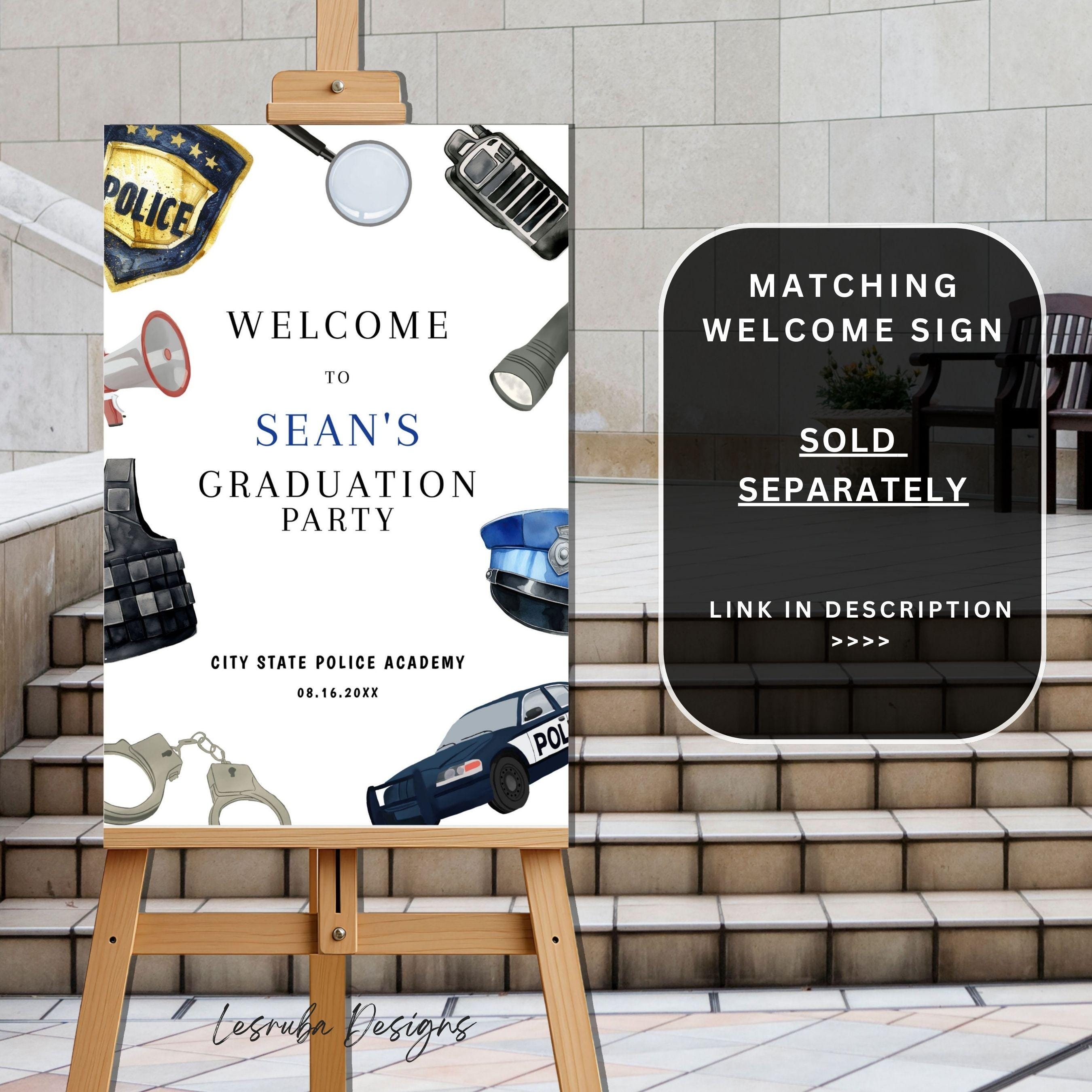 Police Graduation Party Invitation, Police Officer Graduation ...