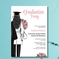 Digital Blue Stethoscope Graduation Labels | Graduation Label Template ...
