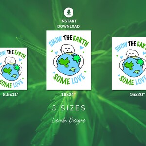 Earth Day Poster Printable, Love Earth Day Print Instant Download ...
