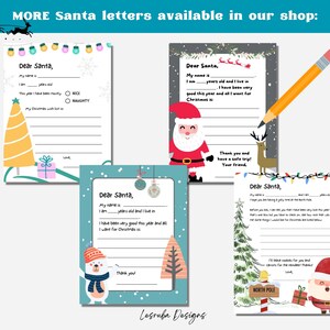 Dear Santa Letter Instant Download, Printable Child's Christmas Wish ...
