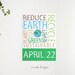 Earth Day Poster, Earth Day Printable Wall Art, Earth Day School ...