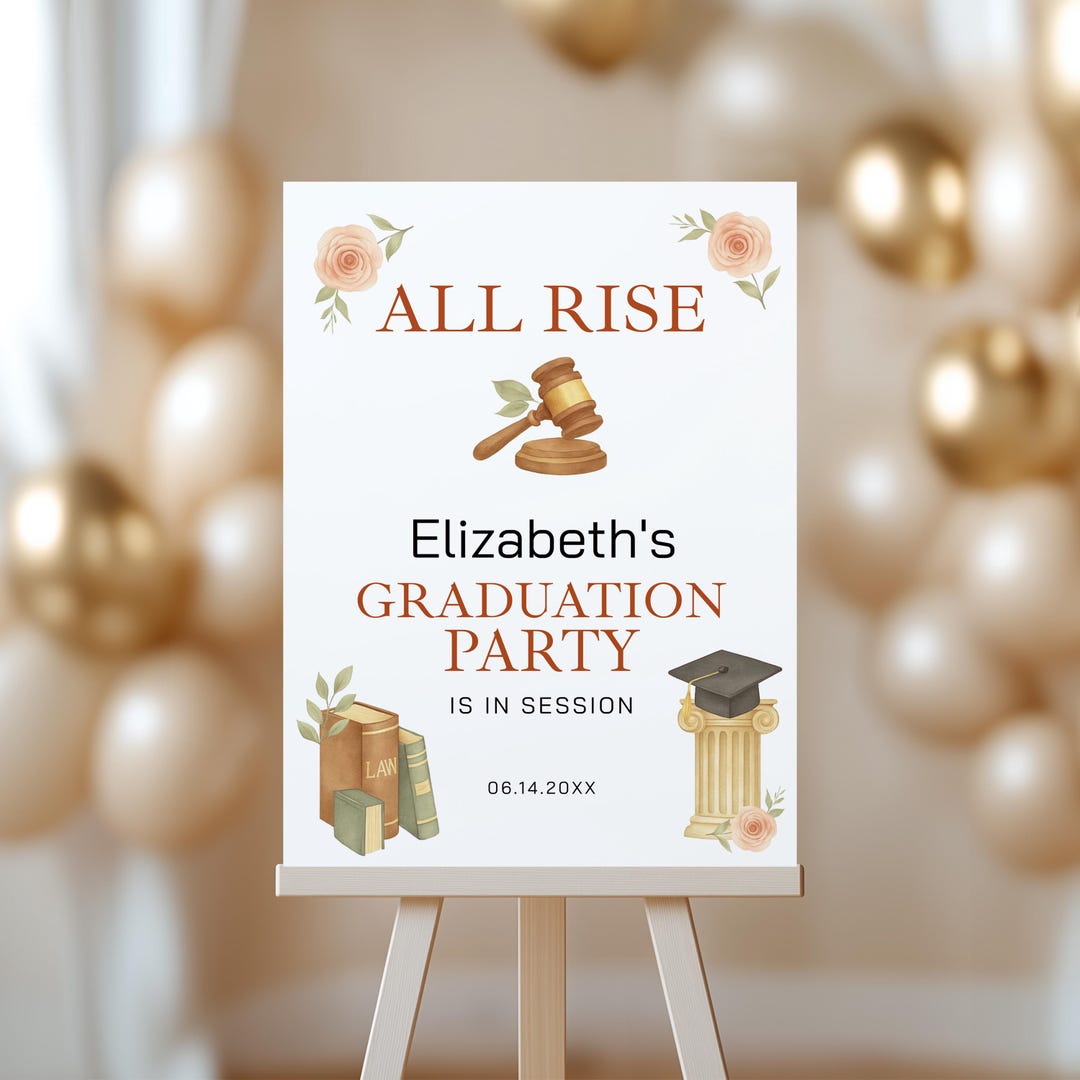 Law School Graduation Party Welcome Sign, Juris Doctor Grad Party ...