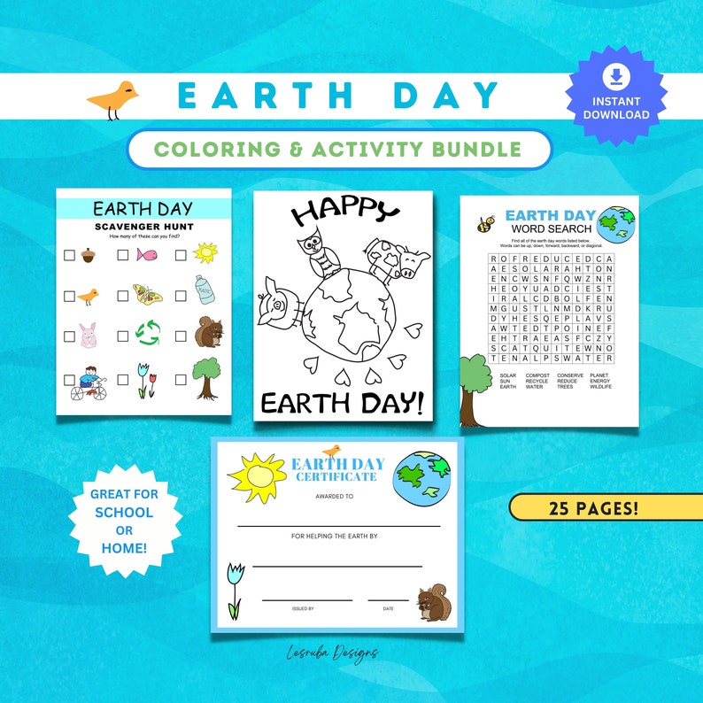 Earth Day Coloring Pages, Kids Earth Day Color Sheets, Earth Day ...