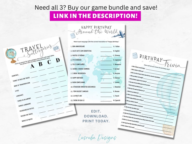 First Birthday Happy Birthday Around the World Happy Birthday Game ...