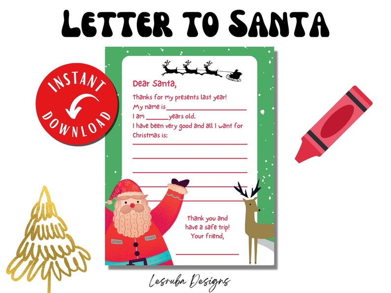 Carta de los niños a Santa imprimible, Querida lista de deseos de Santa ...