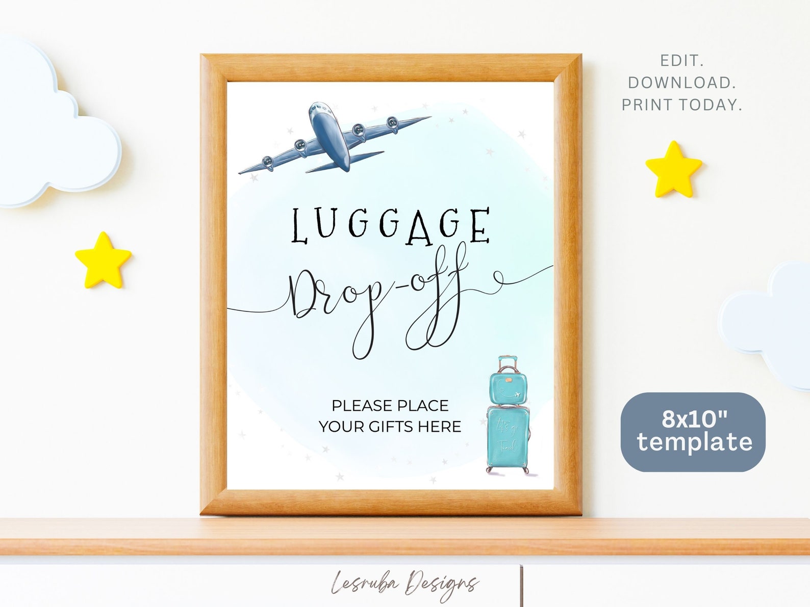 Onederful 1st Birthday Luggage Drop off Sign Editable - Etsy