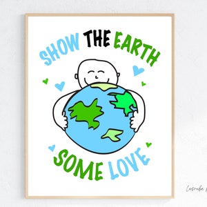 Earth Day Poster Printable, Love Earth Day Print Instant Download ...