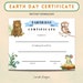 Kids Earth Day Certificate Printable, Kids Earth Day Certificate for ...