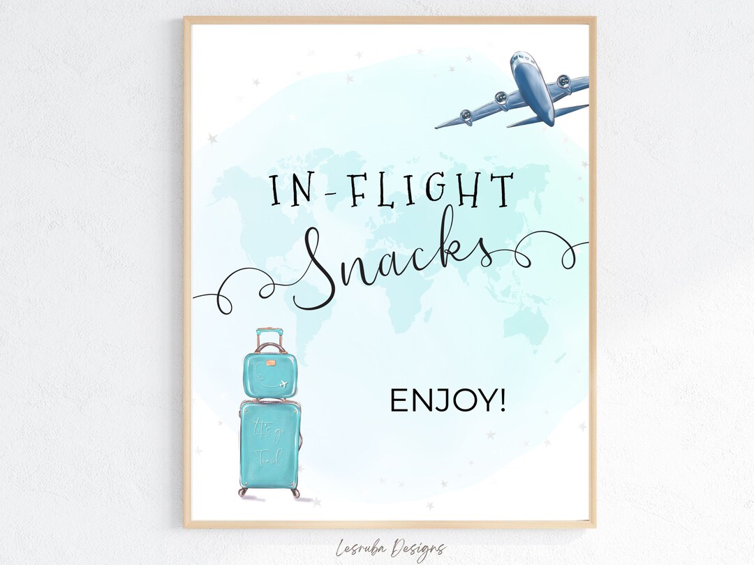 Onederful 1st Birthday In-flight Snacks Sign Template, Travel First ...