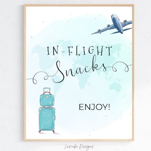 Onederful 1st Birthday In-flight Snacks Sign Template, Travel First ...