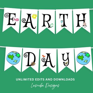 Earth Day Banner, Earth Day Sign Printable, Earth Day Classroom, School ...