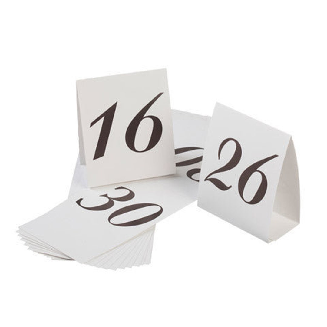 Table Number Place Cards - Etsy