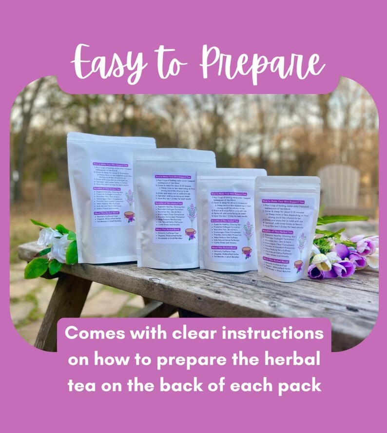 Skin Support Herbal Tea Blend, Caffeine-free Beauty Tea, All Organic ...