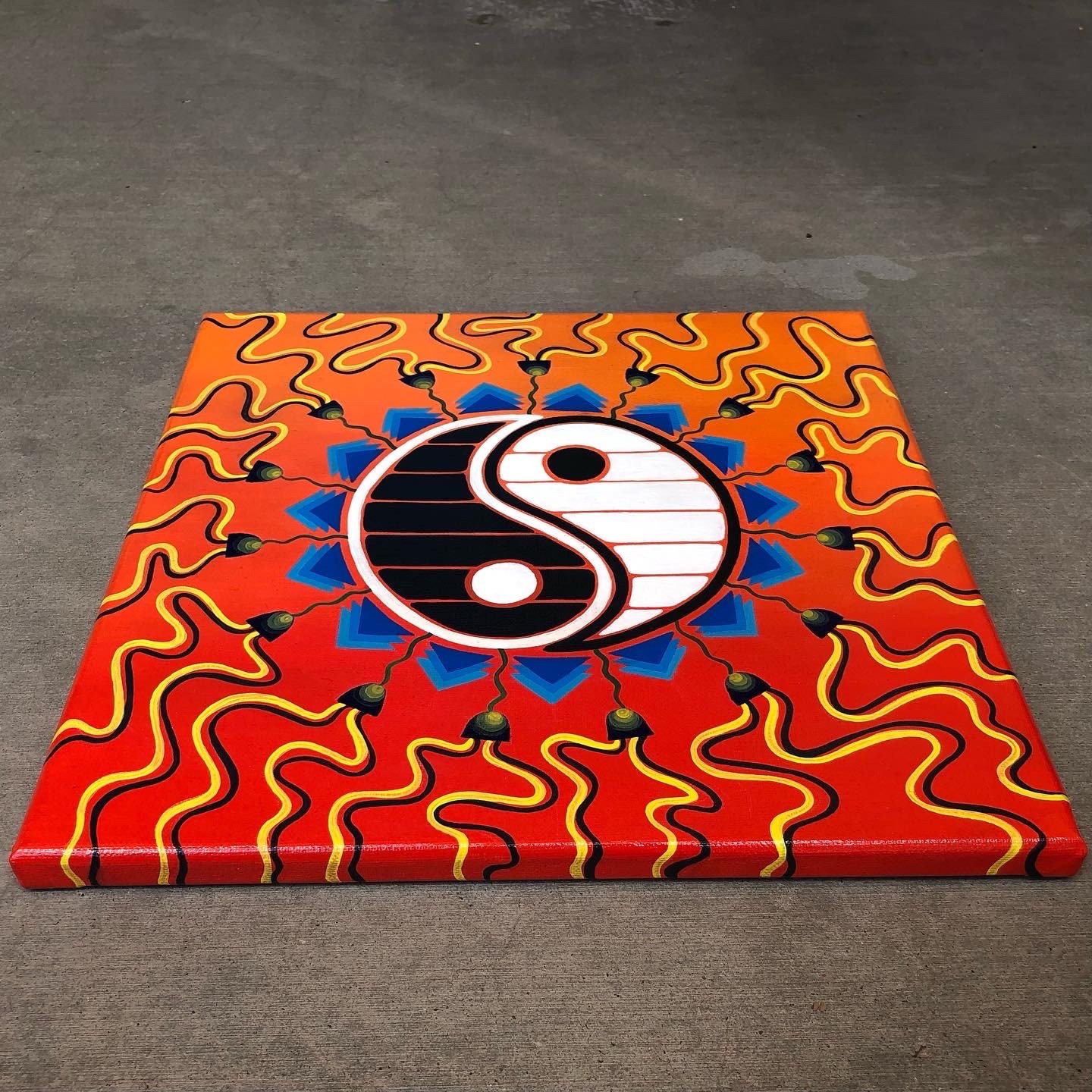 12x12 Original Acrylic Painting the Source - Etsy