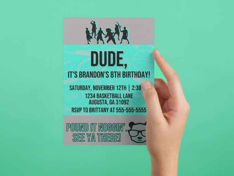 Dude Perfect Invitation, Dude Perfect Birthday, Dude Perfect Party ...