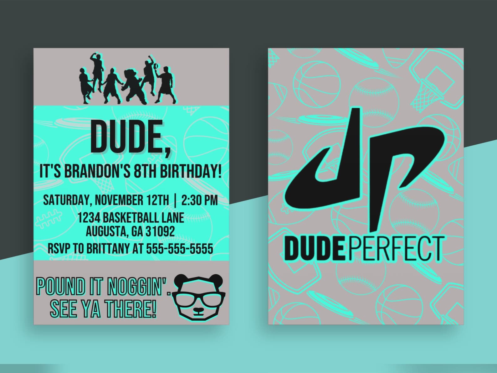 Dude Perfect Invitation, Dude Perfect Birthday, Dude Perfect Party ...