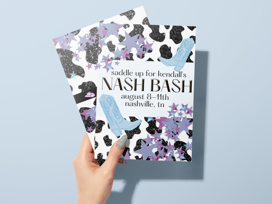 Nash Bash Bachelorette Invitation: Disco Cowgirl, Boot Scootin' Boogie ...
