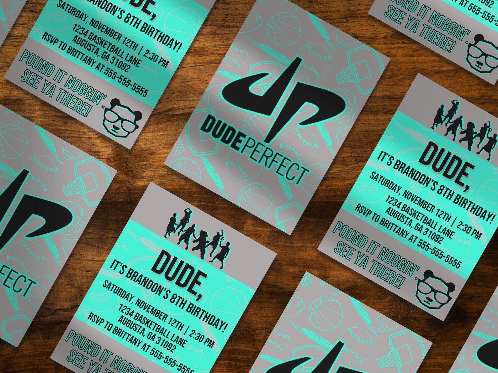 Dude Perfect Invitation, Dude Perfect Birthday, Dude Perfect Party ...