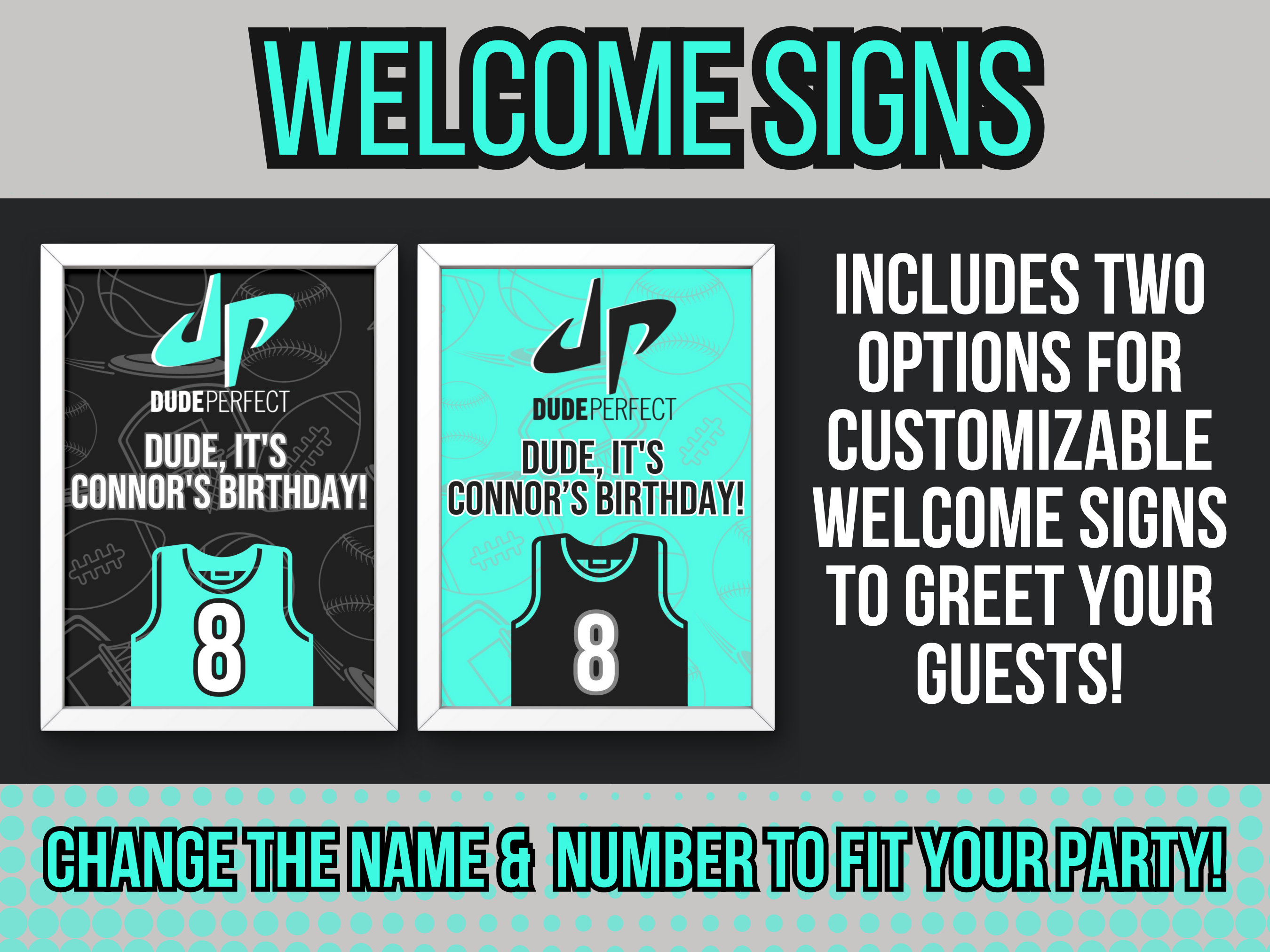 Dude Perfect Party Bundle, Dude Perfect Signs, Dude Perfect Party Pack ...