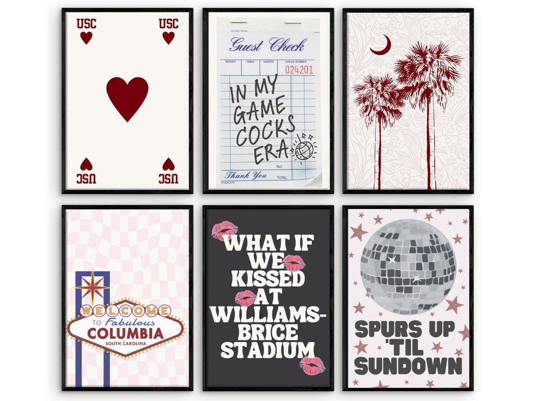 University of South Carolina Prints, USC Wall Art, Gamecocks Wall Art ...