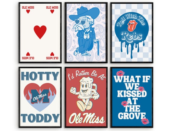 Ole Miss Art Prints Ole Miss Rebels Personalized 12" X 16" Framed Art