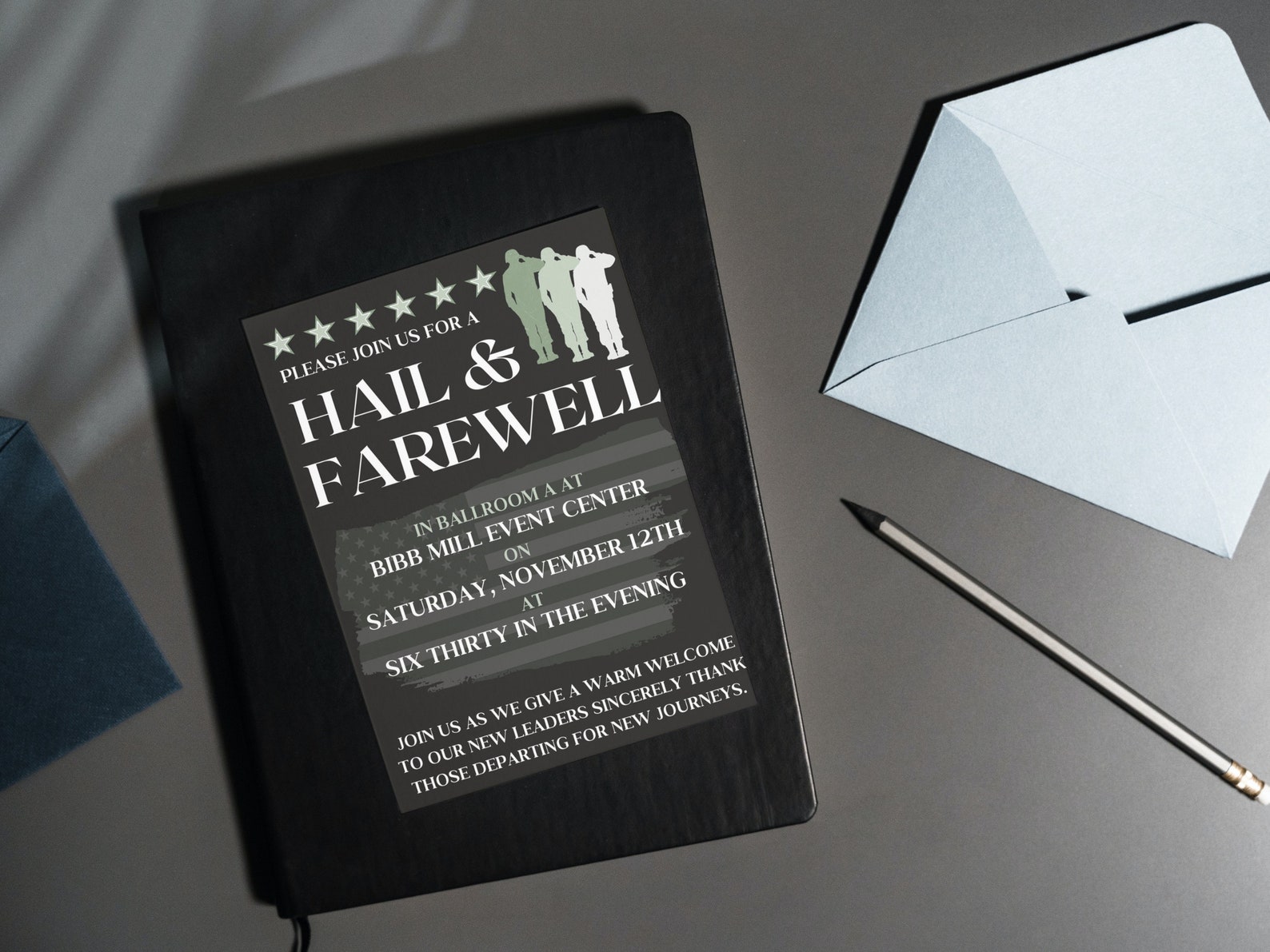 Military Hail and Farewell Invitation, Military Farewell Invite, Hail ...