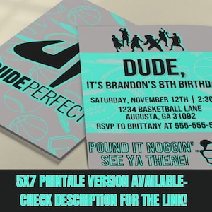 Dude Perfect E-invitation, Dude Perfect Birthday, Dude Perfect Party ...