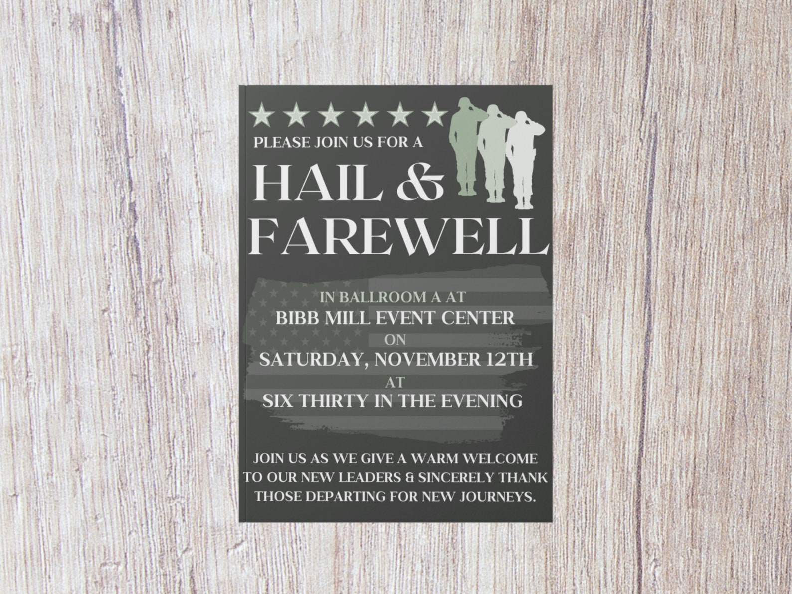 Military Hail and Farewell Invitation Military Farewell - Etsy