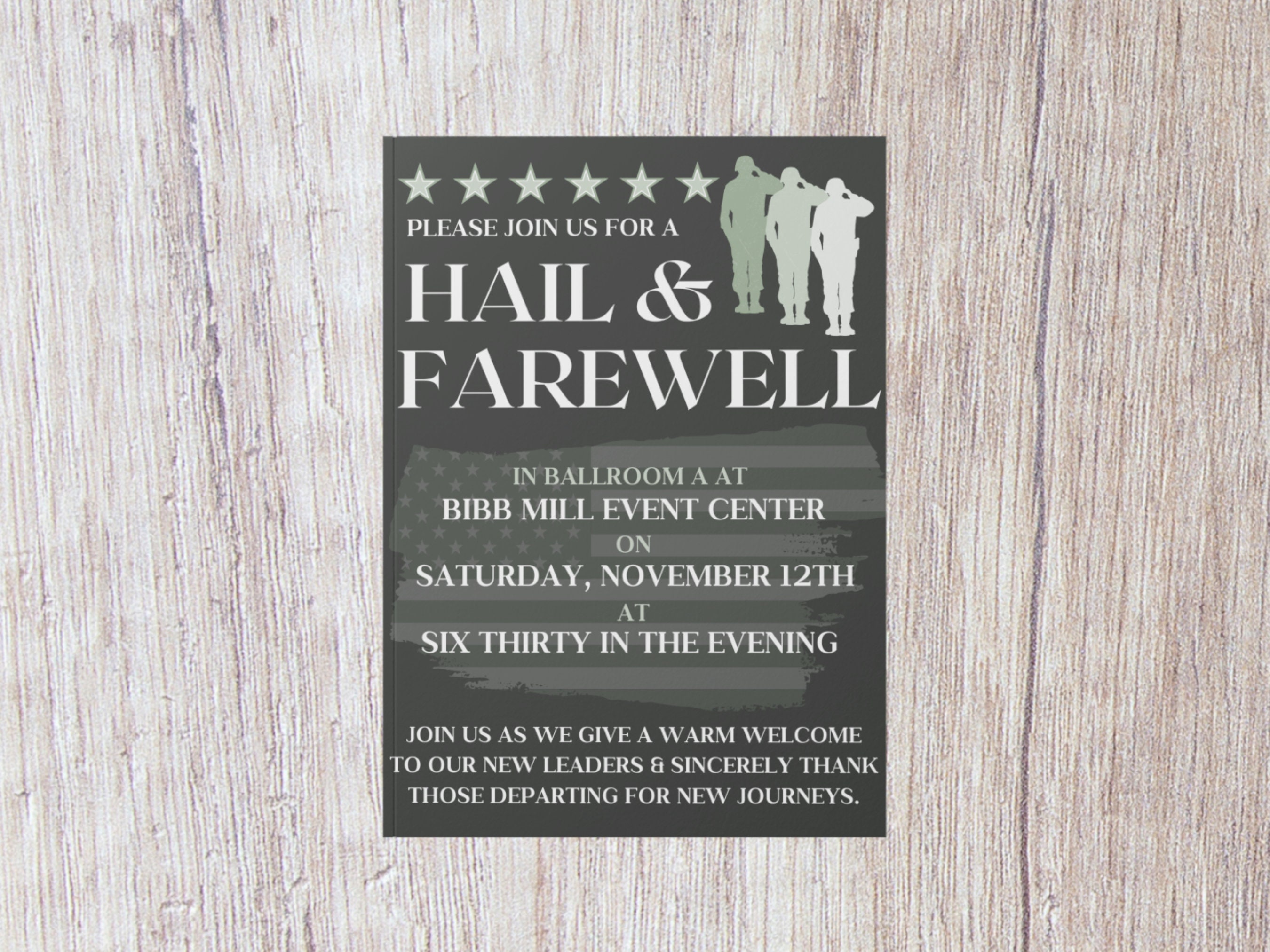 Military Hail and Farewell Invitation Military Farewell - Etsy
