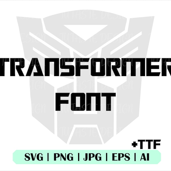 Transformer Font Svg - Etsy